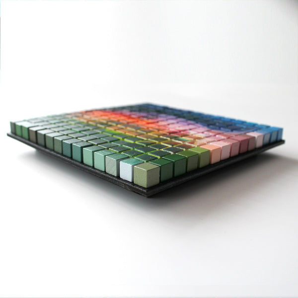 Julian Clavijo - "Luminous" - enamel and oil on wood blocks | Beinart Gallery