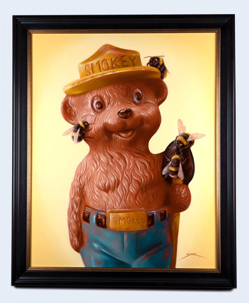 Bennett Slater - "Smokeshow" - oil on wood | Beinart Gallery