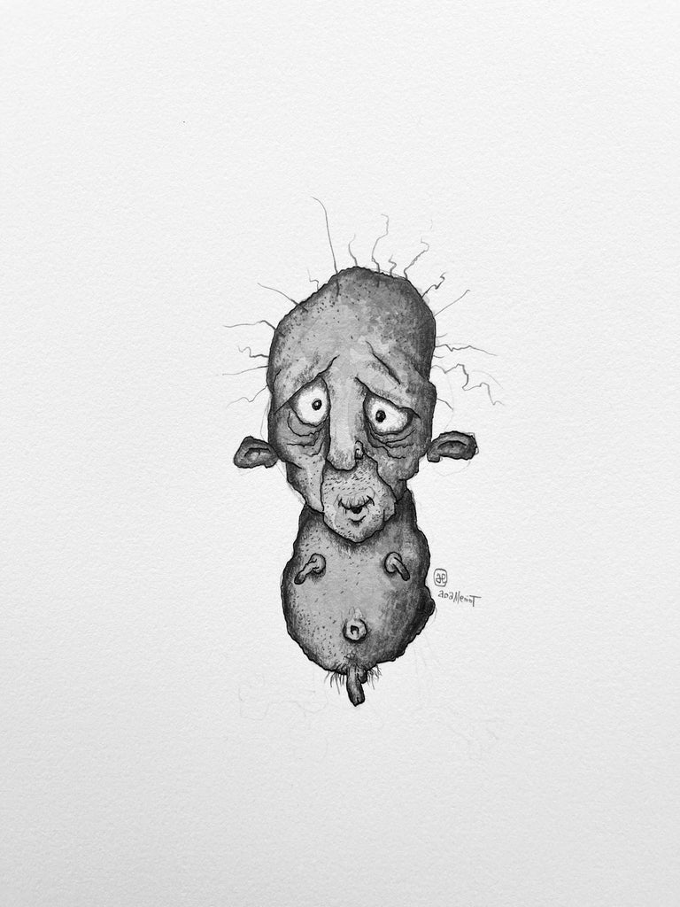 Adam Elliot - 'Miscellaneous #6' - pencil, ink and ink wash on Arches ...
