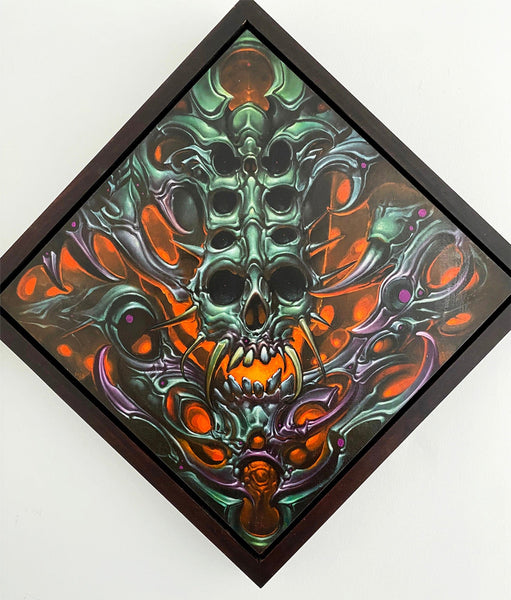 Adrian Dominic - 'Wartooth' - oil on mounted birch panel | Beinart Gallery
