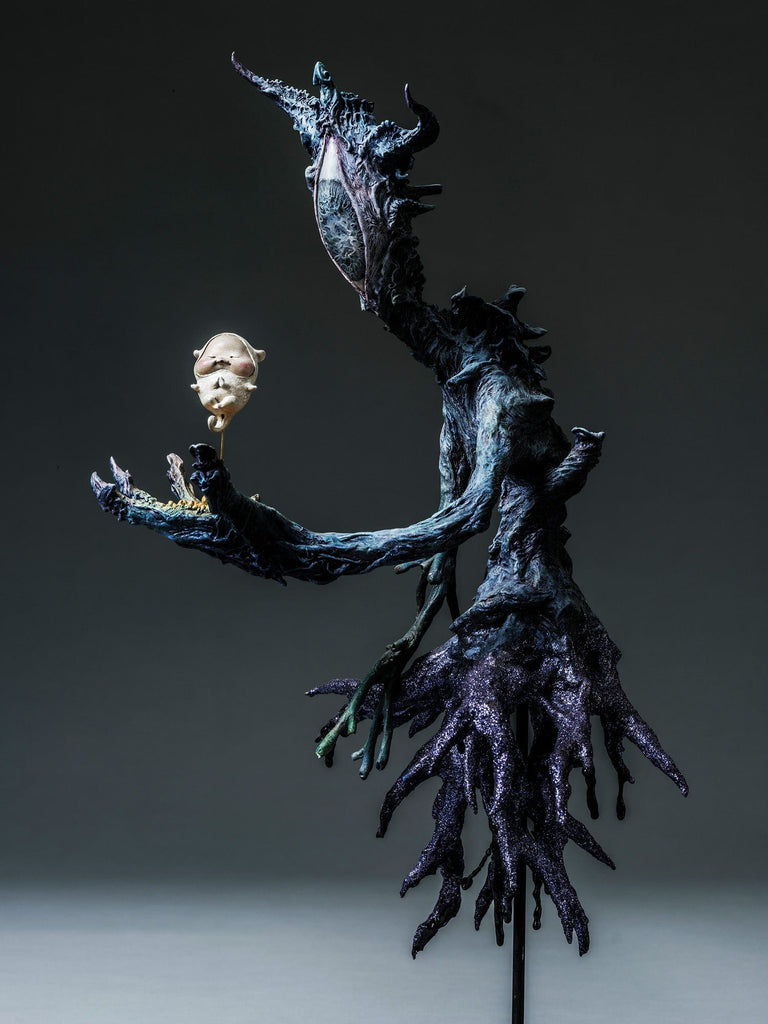 Akishi Ueda - 'Birth of The First Ancestor' - clay, resin & acrylic pa | Beinart Gallery