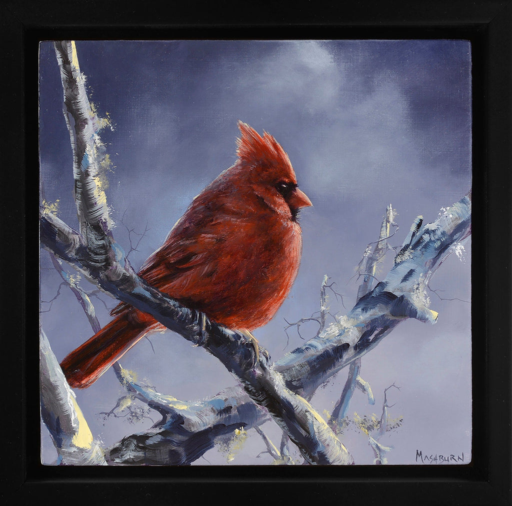Brian Mashburn - "Cardinal 2" - oil on panel | Beinart Gallery