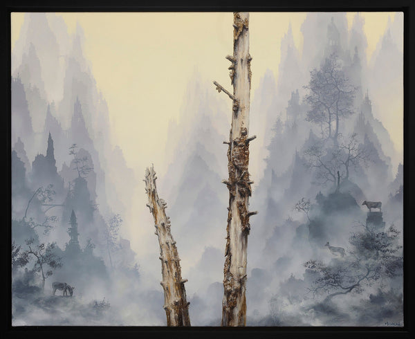 Brian Mashburn - "Two Trees" - oil on panel | Beinart Gallery