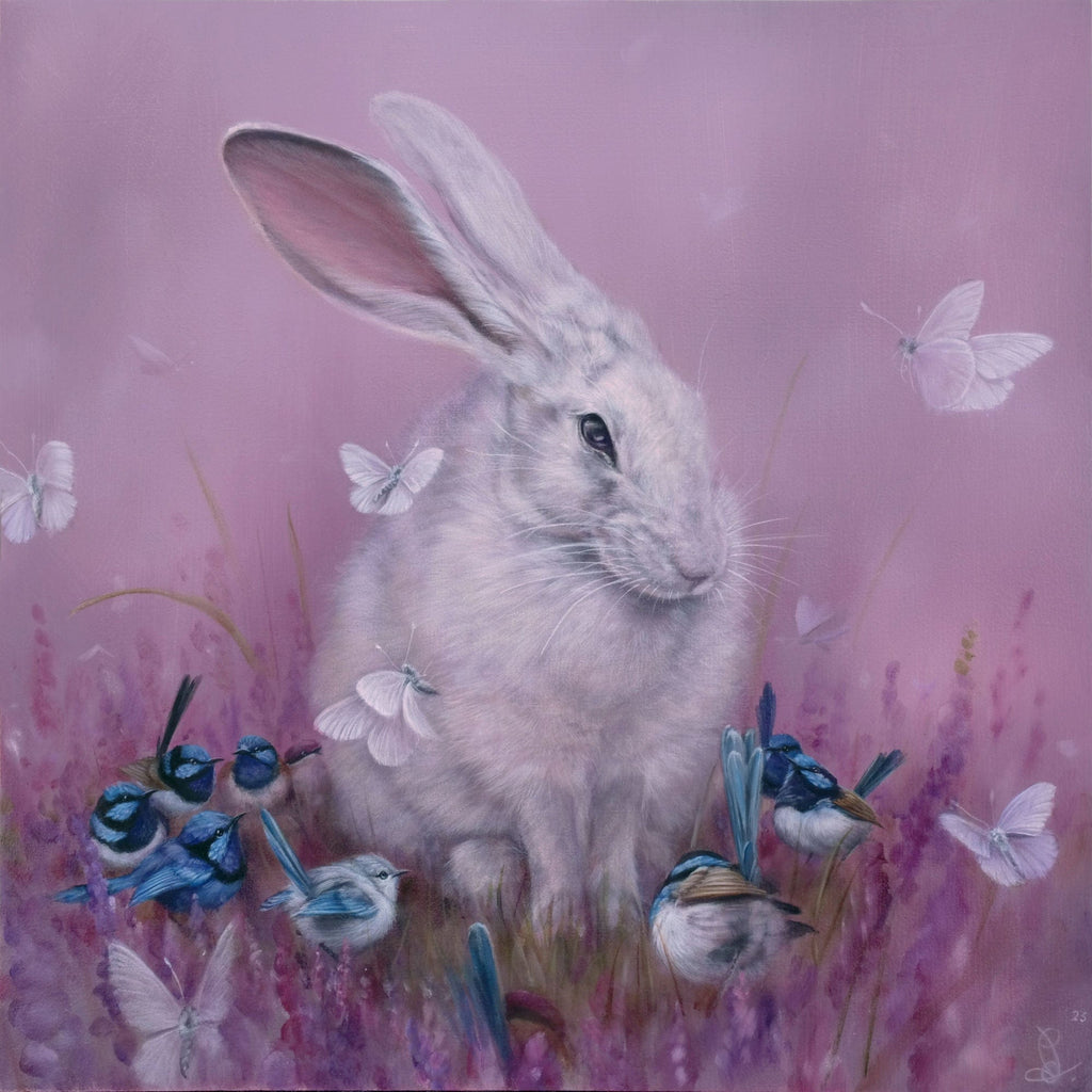 Dewi Plass - "How Curious.. (and the crowd gathered)" - acrylic on cra ...