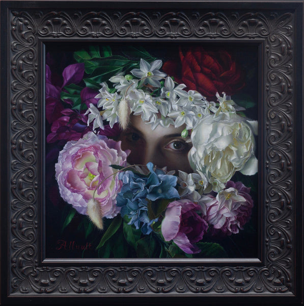 Jennifer Allnutt - 'Flower Chrysalis' - oils on aluminium composite pa ...