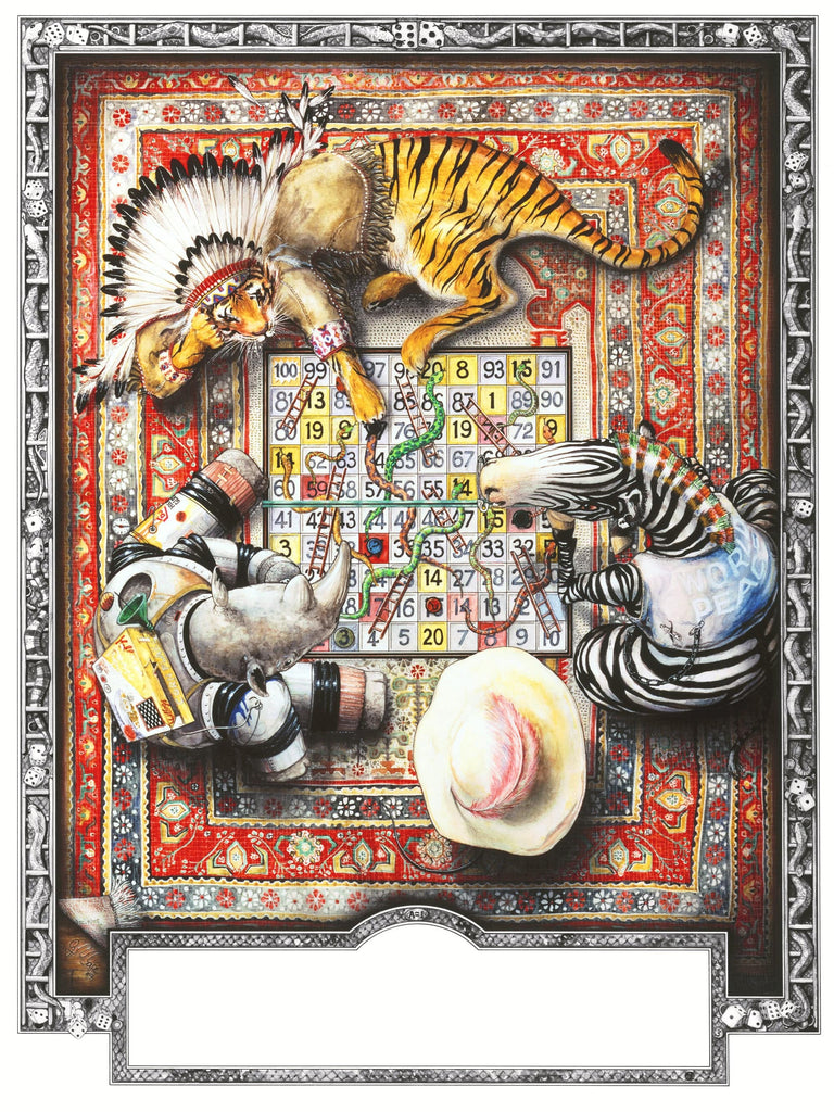 Graeme Base - "Snakes and Ladders" - limited edition print of 100 ...