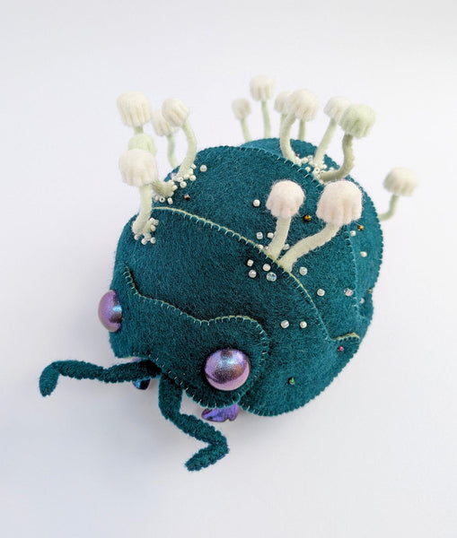 Hannakin - 'Subterranean Isopod' - wool felt, thread, glass beads, Scu ...