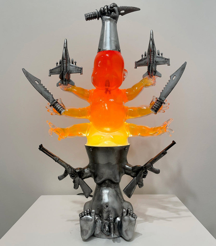 James Webb - "Agent Orange" - resin, epoxy, lava lamp, spray paint, ac ...