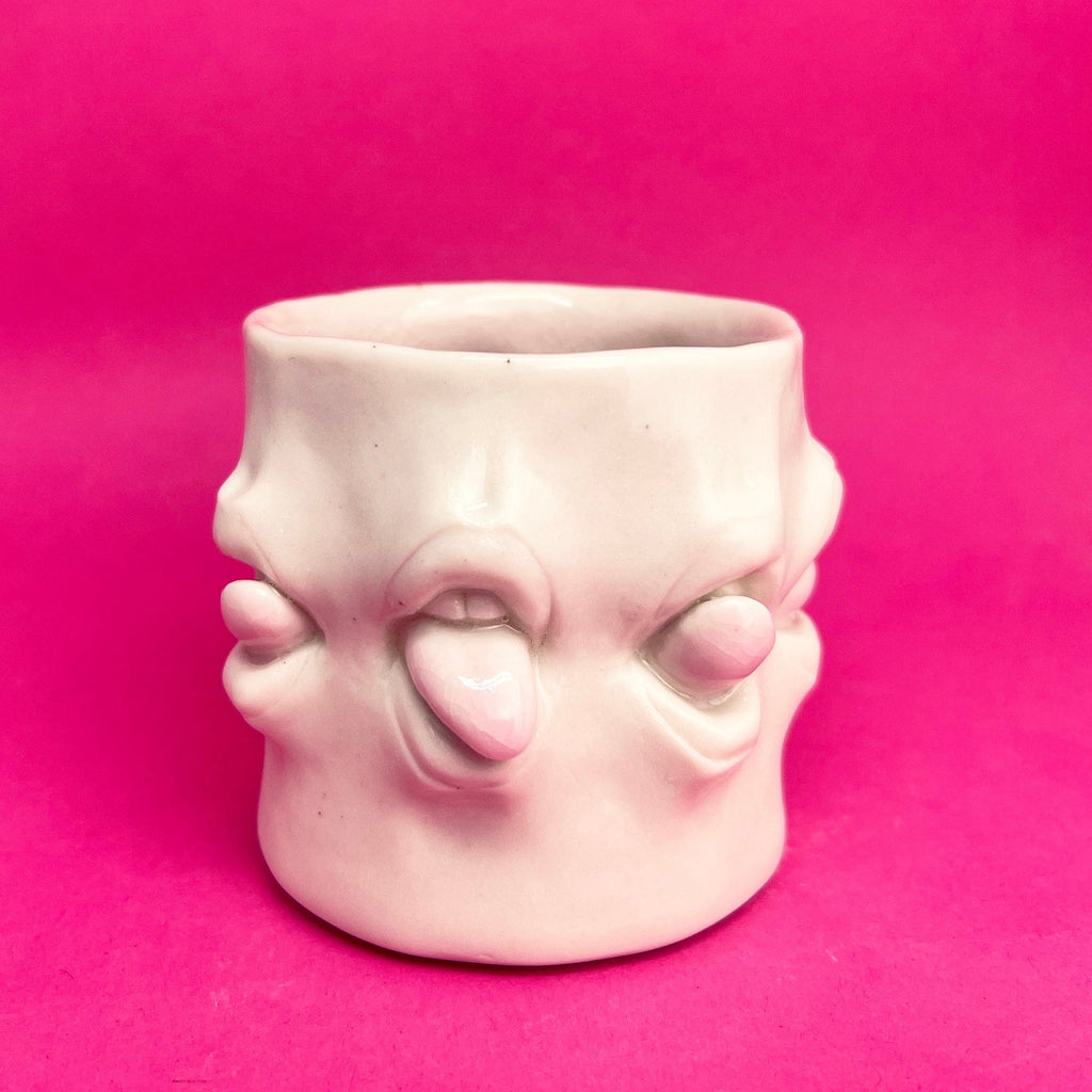 Jamie Bates - "Mouthy Cup (Pink Interior)" - porcelain and glaze ...