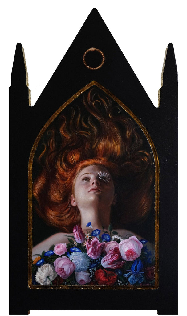 Jennifer Allnutt - "The May Flower Queen" - oils on custom wood panel ...