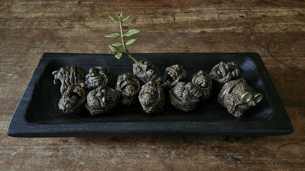 Kirk Roda - 'The Bowl' - Walnut shells, epoxy clay, polymer clay and g ...