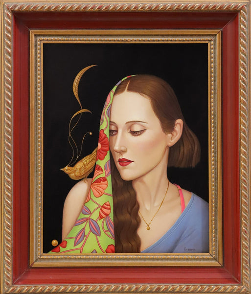 Kremena Chipilova - 'The Golden Bird' - oil on panel | Beinart Gallery