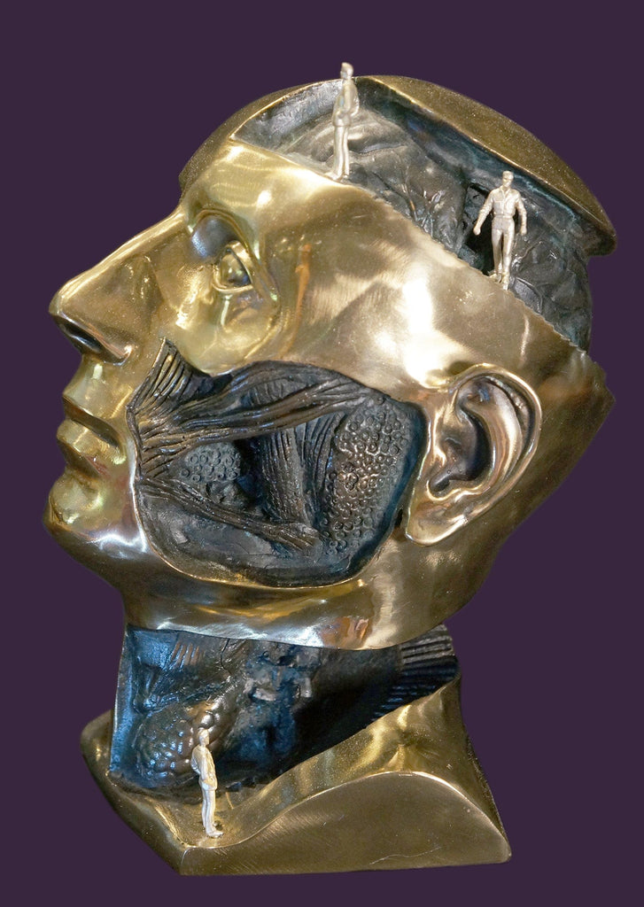 Mark Judd - "Exploration of the Head" - bronze and silver | Beinart Gallery