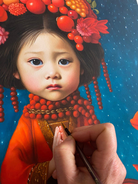 Olga Esther - "The Seed Guardian" - hand embellished limited edition p ...
