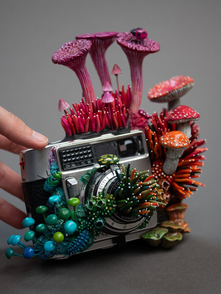 Stéphanie Kilgast - "Snapshot" - mixed media sculpture on thrifted cam ...