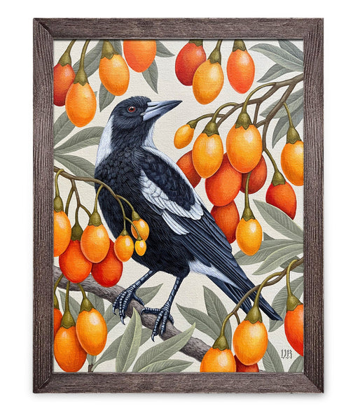 Vasilisa Romanenko - 'Australian Magpie' - acrylic on canvas panel ...