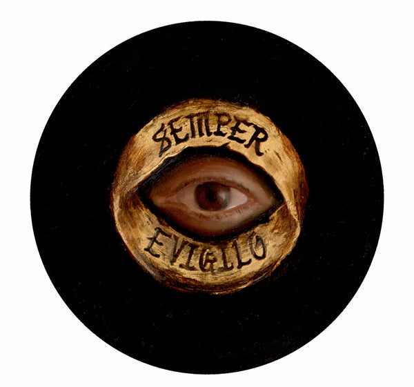 Sonia Vasquez - 'Semper Evigilo (Always Watching)' - oil and gold leaf ...