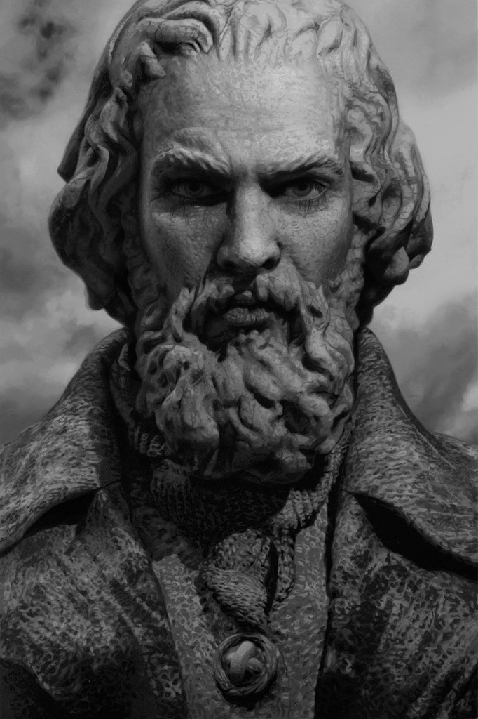 Ben Howe - "Self Portrait as Ahab" - oil on panel | Beinart Gallery