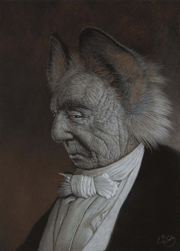 Ed Binkley - "Werewolf Incognito, Formal Attire" - colored pencil and ...