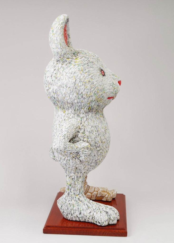 Masao Kinoshita - "Half Bone Rabbit" - acrylic paint on terracotta ...