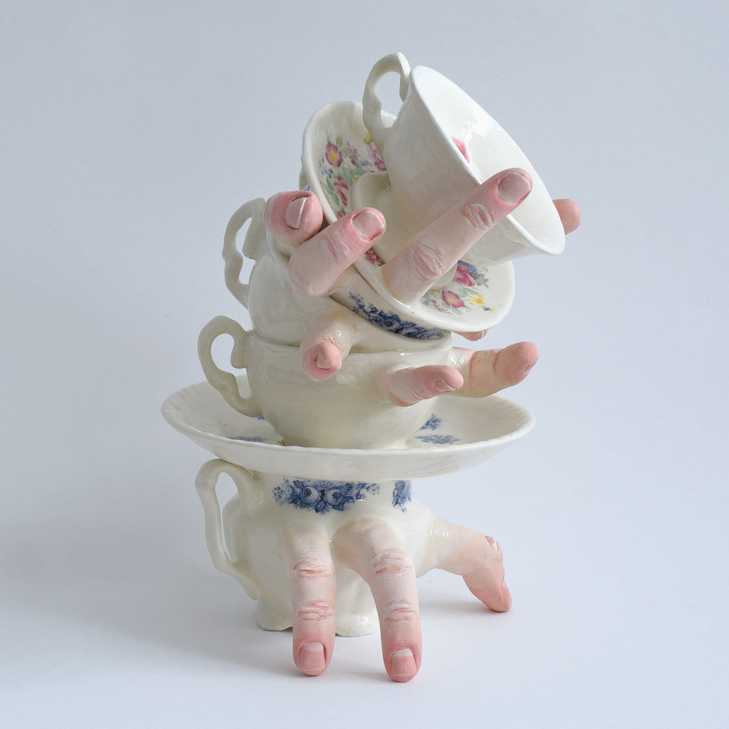 Ronit Baranga - "Creature #2" - clay, glaze, decals, acrylic paint ...