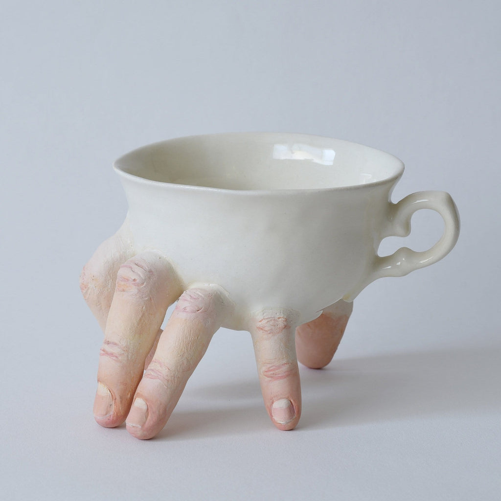 Ronit Baranga - "Hybrid Tea Set #8" - clay, glaze, acrylic paint ...