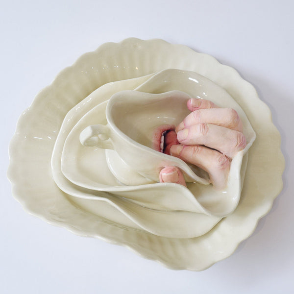 Ronit Baranga - "The Intimate Series (2023) #1" - clay, glaze, acrylic ...