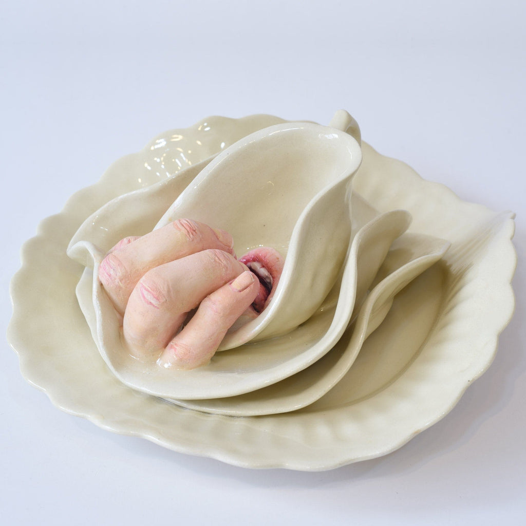 Ronit Baranga - "The Intimate Series (2023) #1" - clay, glaze, acrylic ...