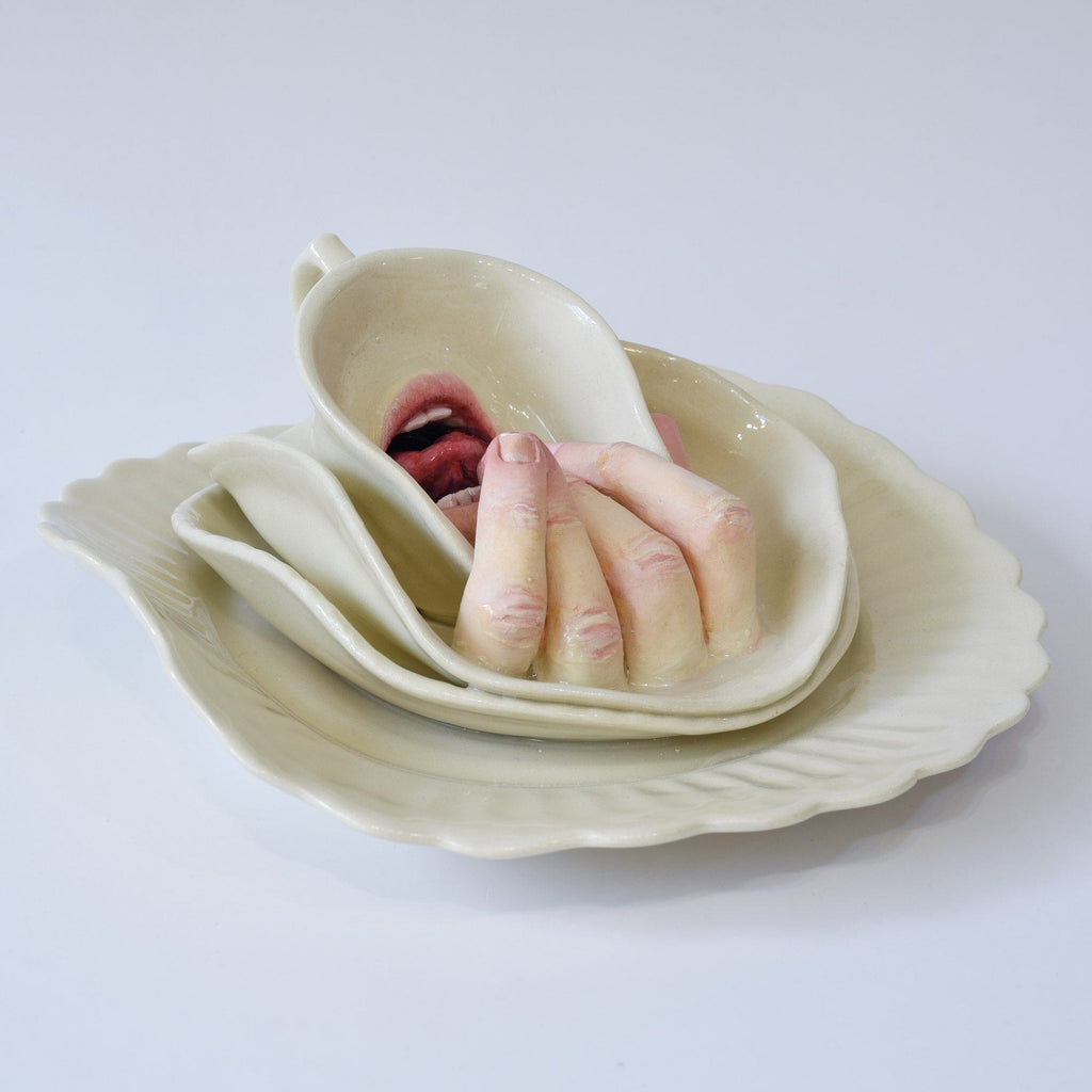 Ronit Baranga - "The Intimate Series (2023) #2" - clay, glaze, acrylic ...