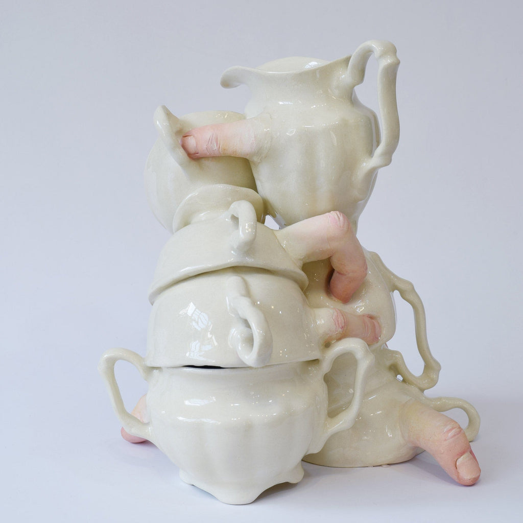 Ronit Baranga - "The Intimate Series (2023) #5" - clay, glaze, acrylic ...
