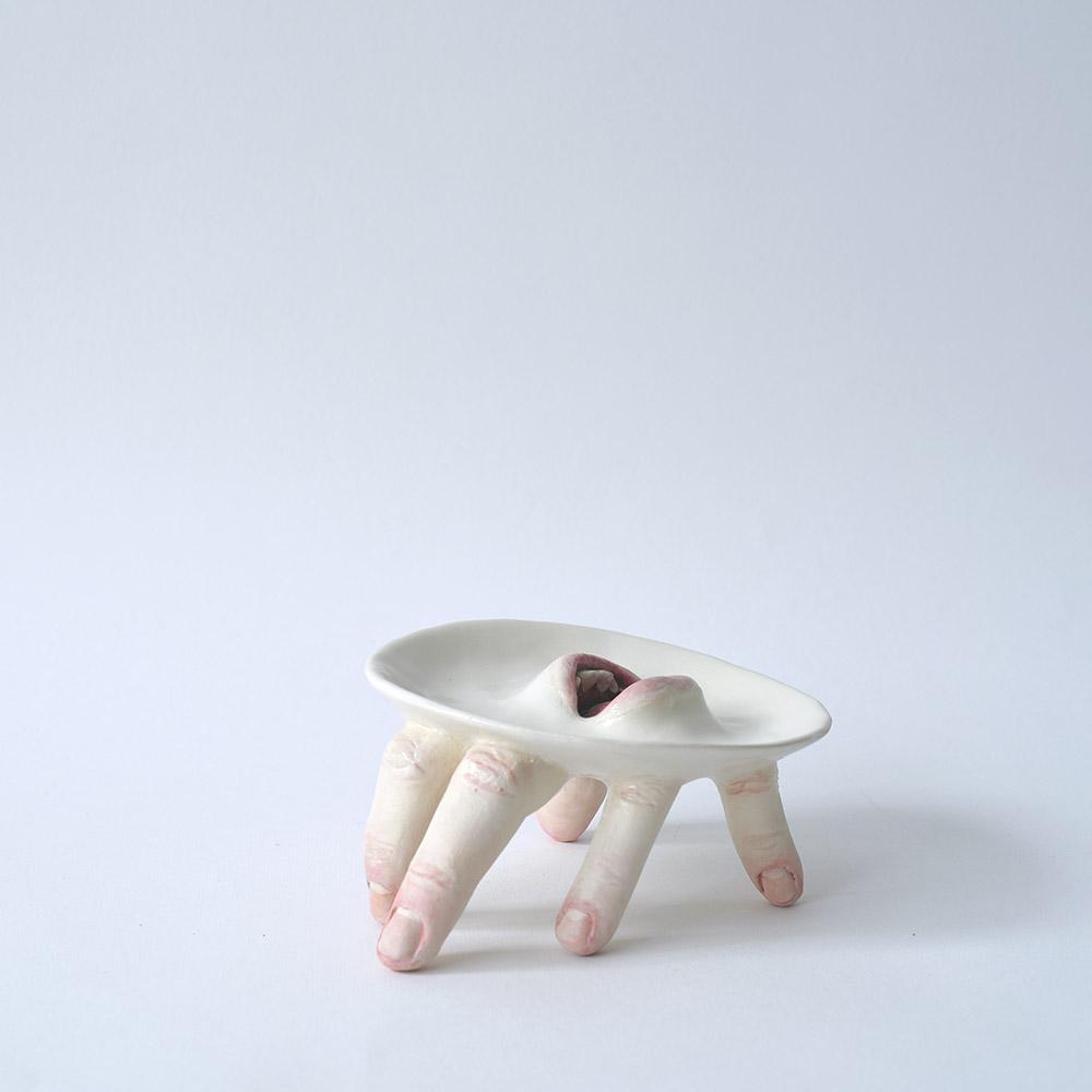 Ronit Baranga - "Hybrid Tea Set 2018 #12" - clay, glaze, acrylic paint ...