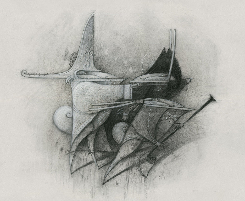 Shaun Tan - "The Rabbits (after E. Phillips Fox)" - charcoal and paste ...