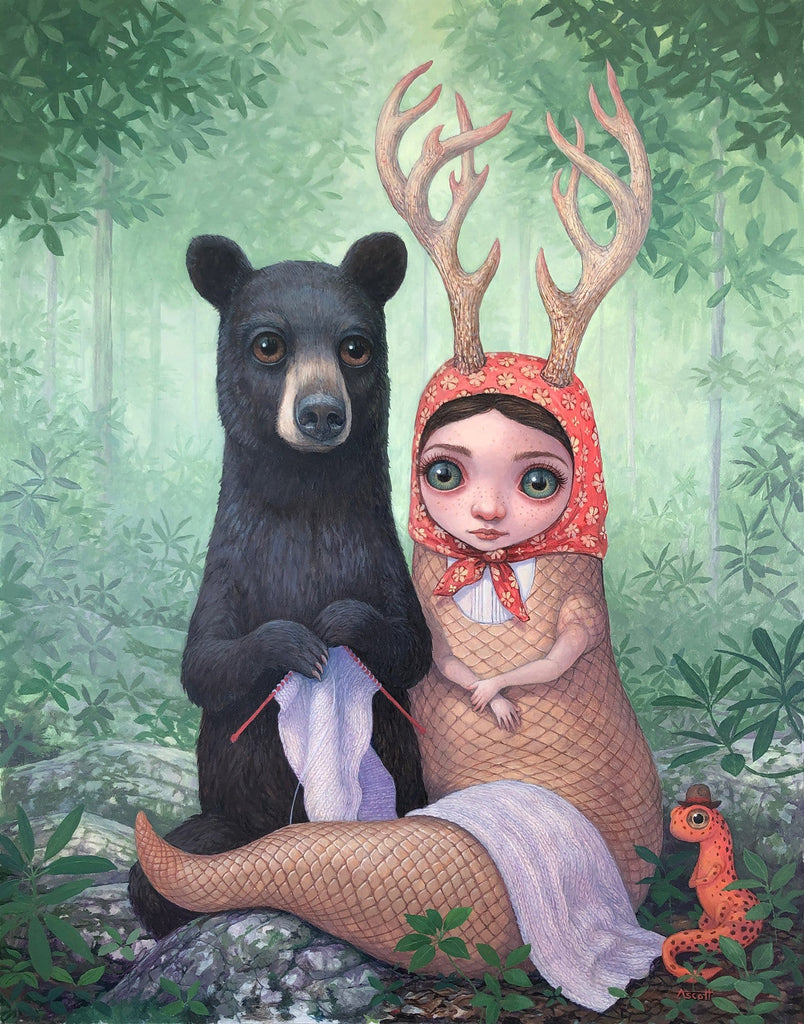 Thomas Ascott - "A Day Together" - oil on board | Beinart Gallery