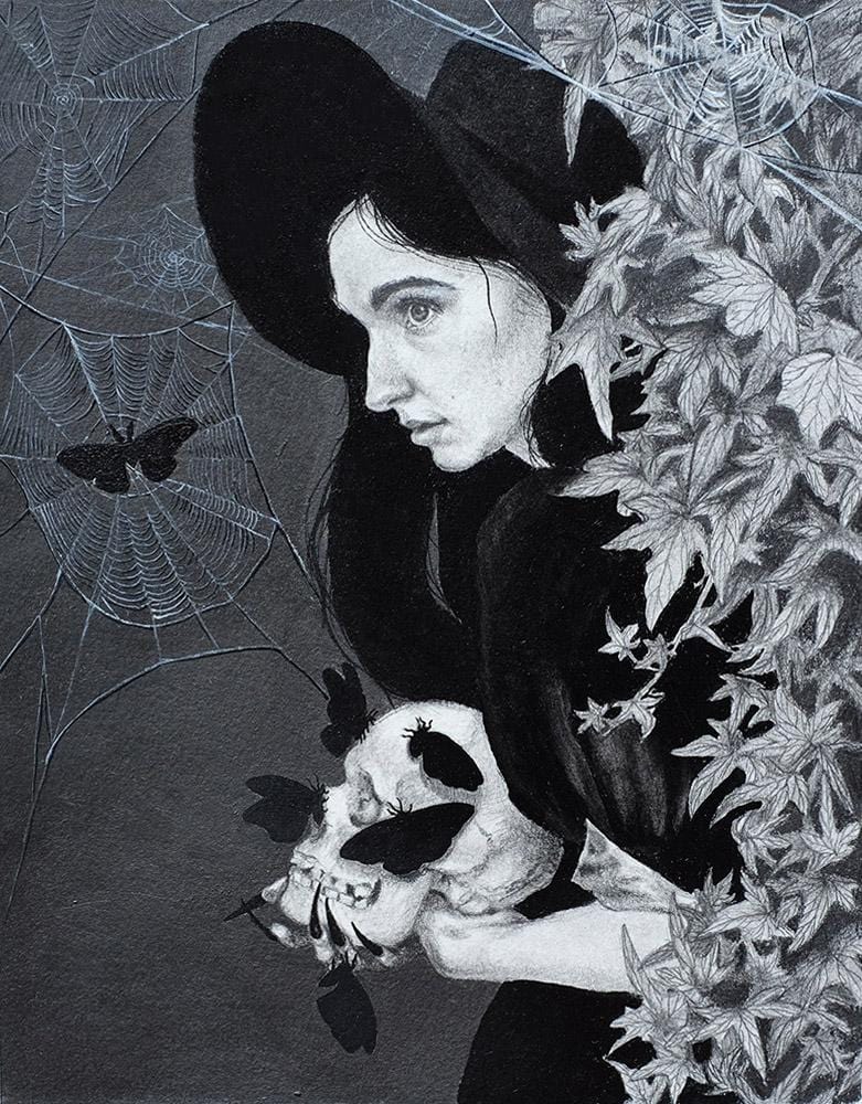 Kari-Lise Alexander - 'The Haunter' - oil and graphite on paper ...
