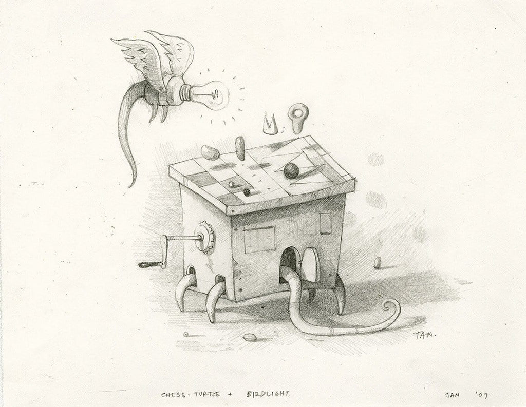 Shaun Tan - Lost Thing film concept art: Chess Turtle and Birdlight (2 ...
